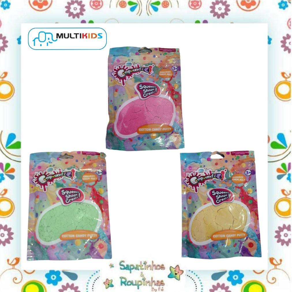 Multikids - Compoundz cotton candy putty - Sapatinhos & Roupinhas By Fê