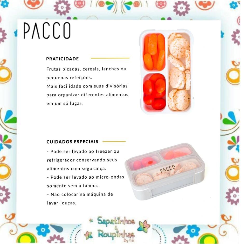 Pacco - Kit Pote Hermético SnackBox 540ml e Garrafa Térmica 500ml com ...